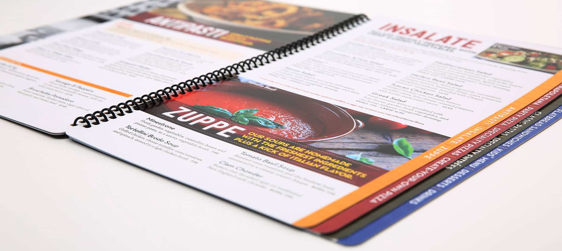 Restaurant Menu Design and Printing Services | KKom, Inc.